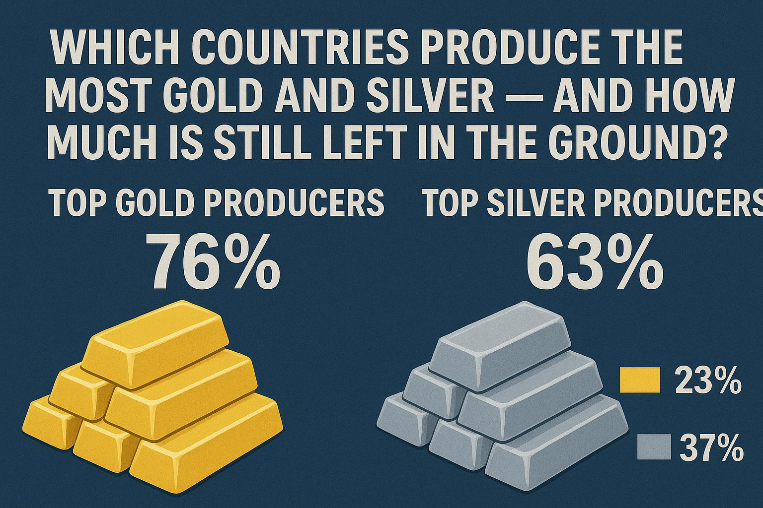 Which countries produce the most gold and silver — and how much is ...