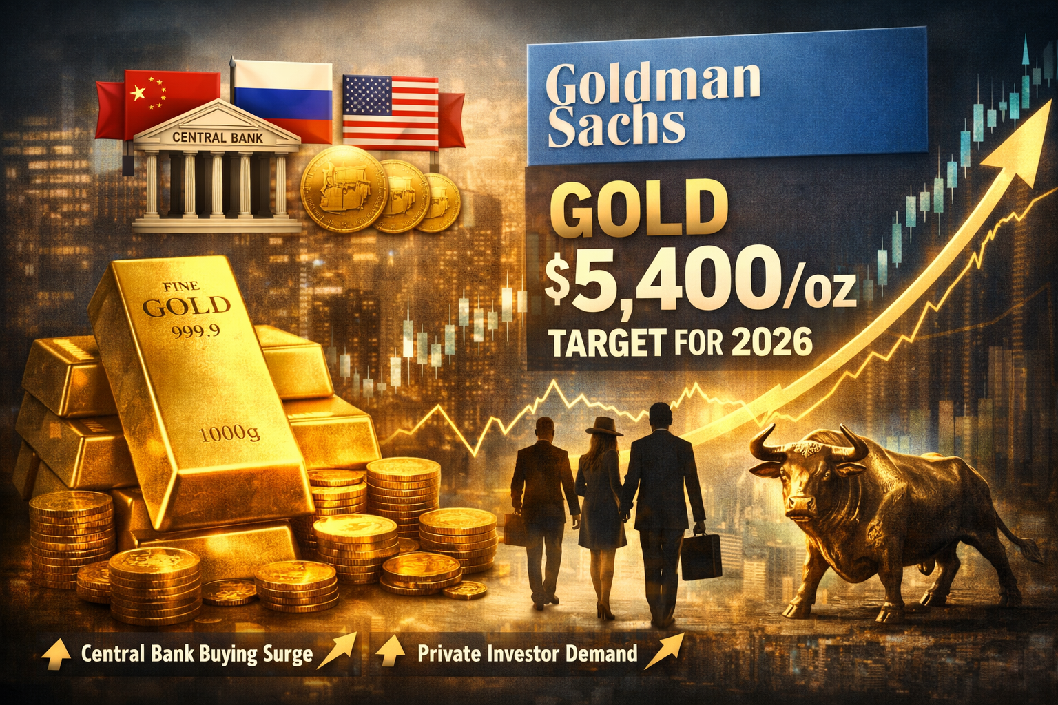 Goldman Sachs Lifts 2026 Gold Price Target to $5,400/oz as Private ...